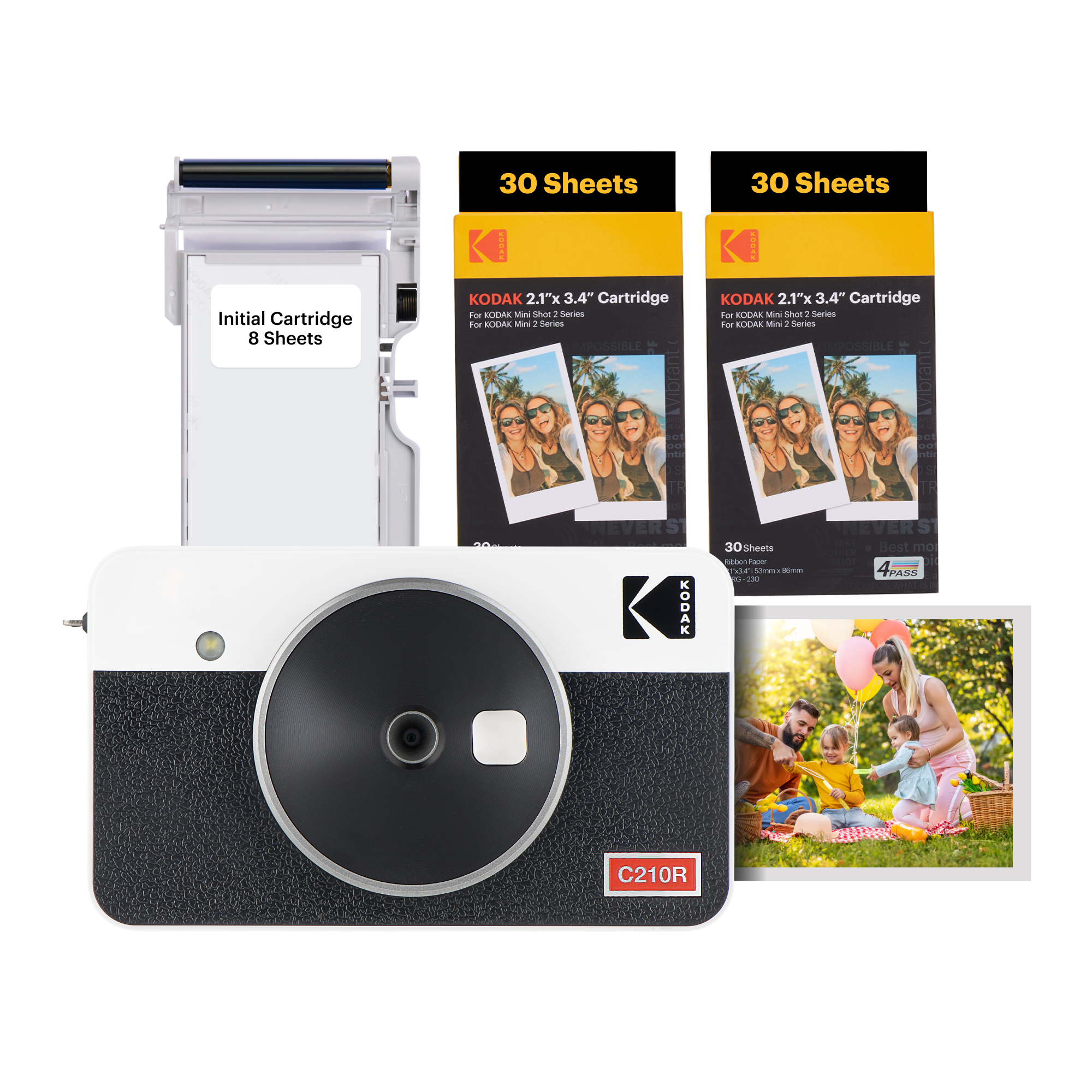 Kodak Mini Shot 2 Retro Portable Wireless Instant Camera Photo Printer 60 Sheets Bundle Kodak Photo Printer